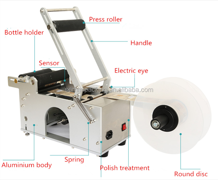 MT50 Semi-auto Round Bottle Labeling Machine Semi-auto Labeler Semi ...